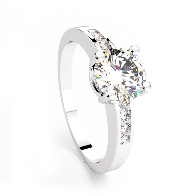 Anillo Solitario de Compromiso Line